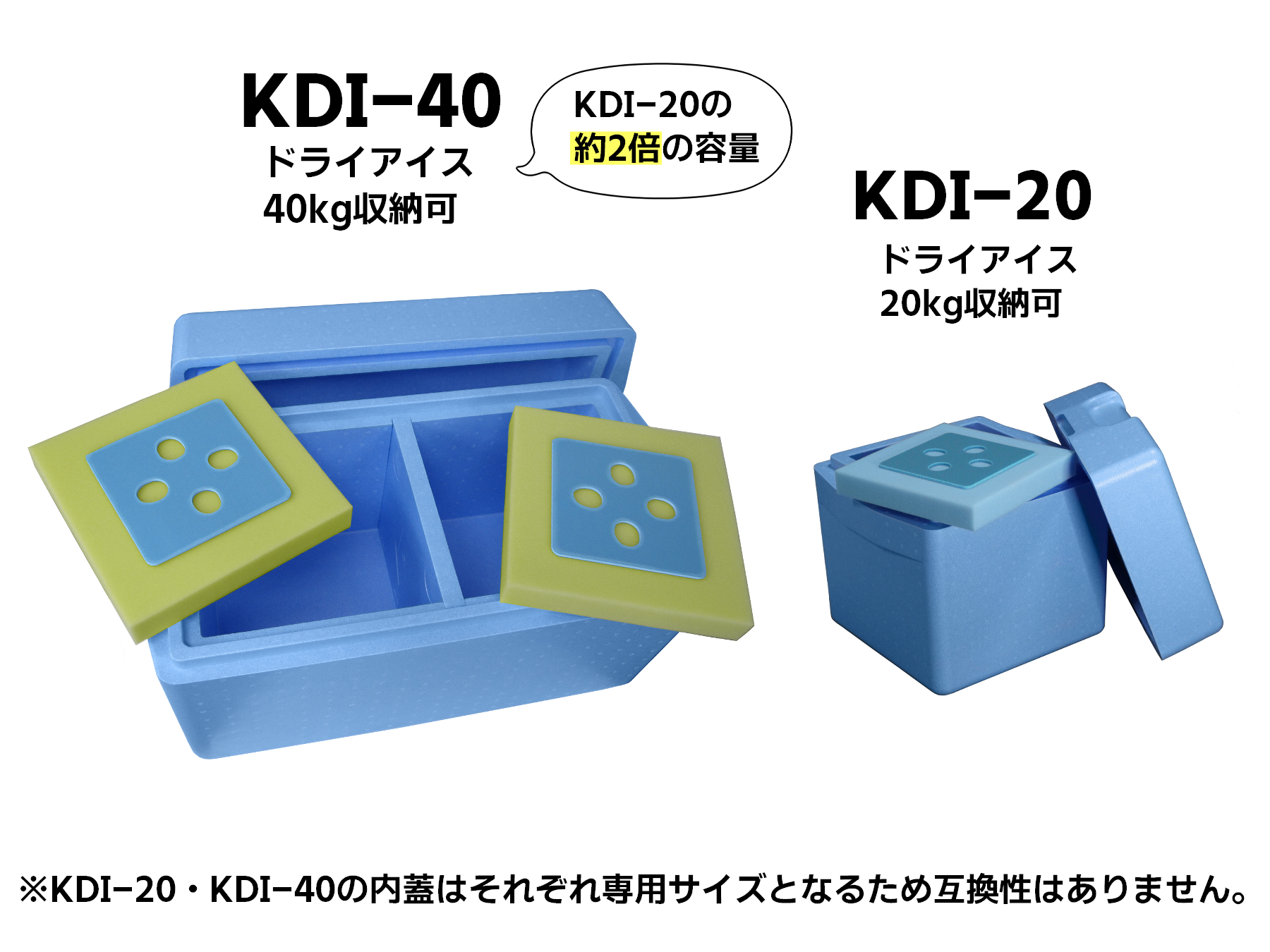 KDI-40 - 発泡スチロールのカルックス 栃木県鹿沼市 試薬 医療 高品質発泡スチロール ドライアイス 保冷剤